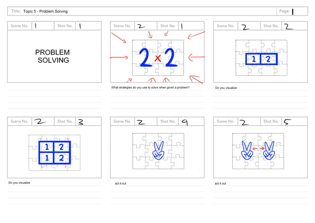 Problem solving - Math animation storyboard | PPT