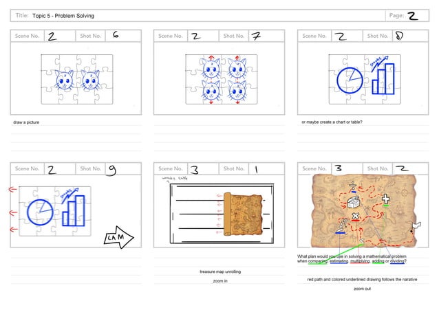 Problem solving - Math animation storyboard | PDF