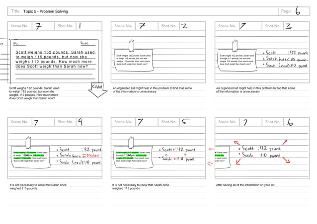 Problem solving - Math animation storyboard | PPT