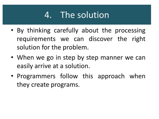 Problem solving | PPTX | Programming Languages | Computing