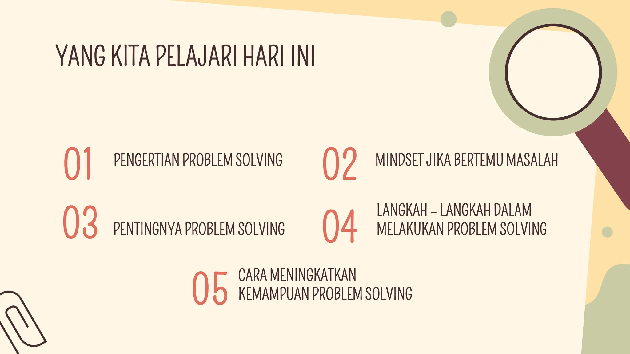 Problem Solving (pemecahan masalah) dalam bekerja | PPT