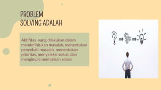 Problem Solving (pemecahan masalah) dalam bekerja | PPT
