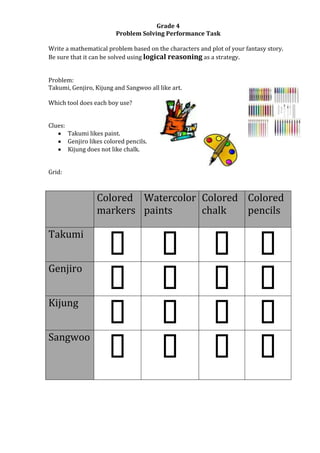 Problem solving 4x4 grid | DOCX
