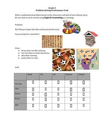 Problem solving 5x5 grid justus | DOCX