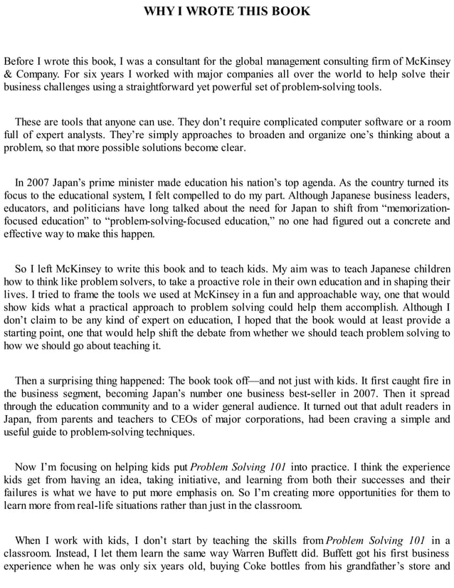 Problem solving 101: a simple book for smart people | PDF