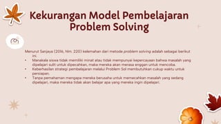 ProblemSolvingPPTKelompok Dasar Pembelajaran | PPT