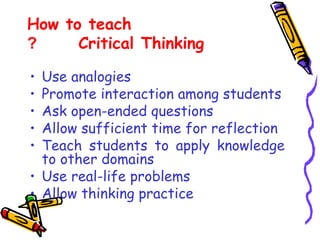 Problem solving and_critical_thinking_eltecs | PPT