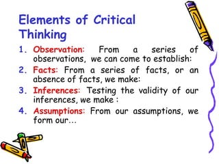 Problem solving and_critical_thinking_eltecs | PPT
