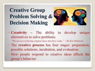 Problem solving and decision making | PPTX