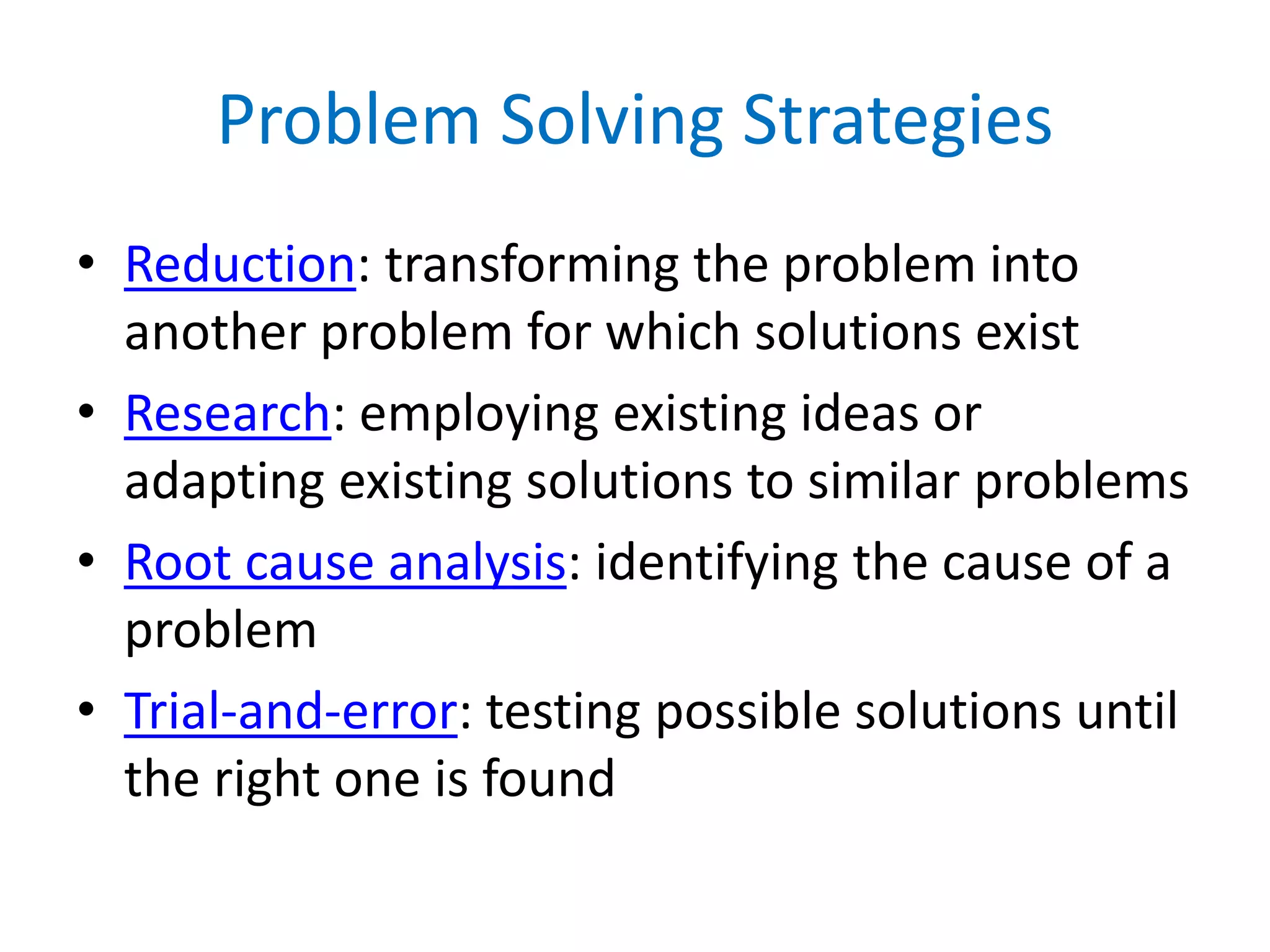 Problem Solving Basics | PPTX | Games and Puzzles | Hobbies & Interests