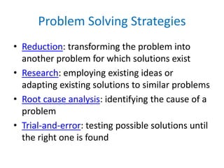 Problem Solving Basics | PPTX | Games and Puzzles | Hobbies & Interests