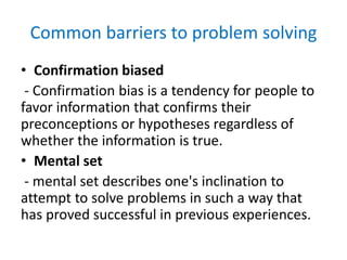 Problem Solving Basics | PPTX | Games and Puzzles | Hobbies & Interests