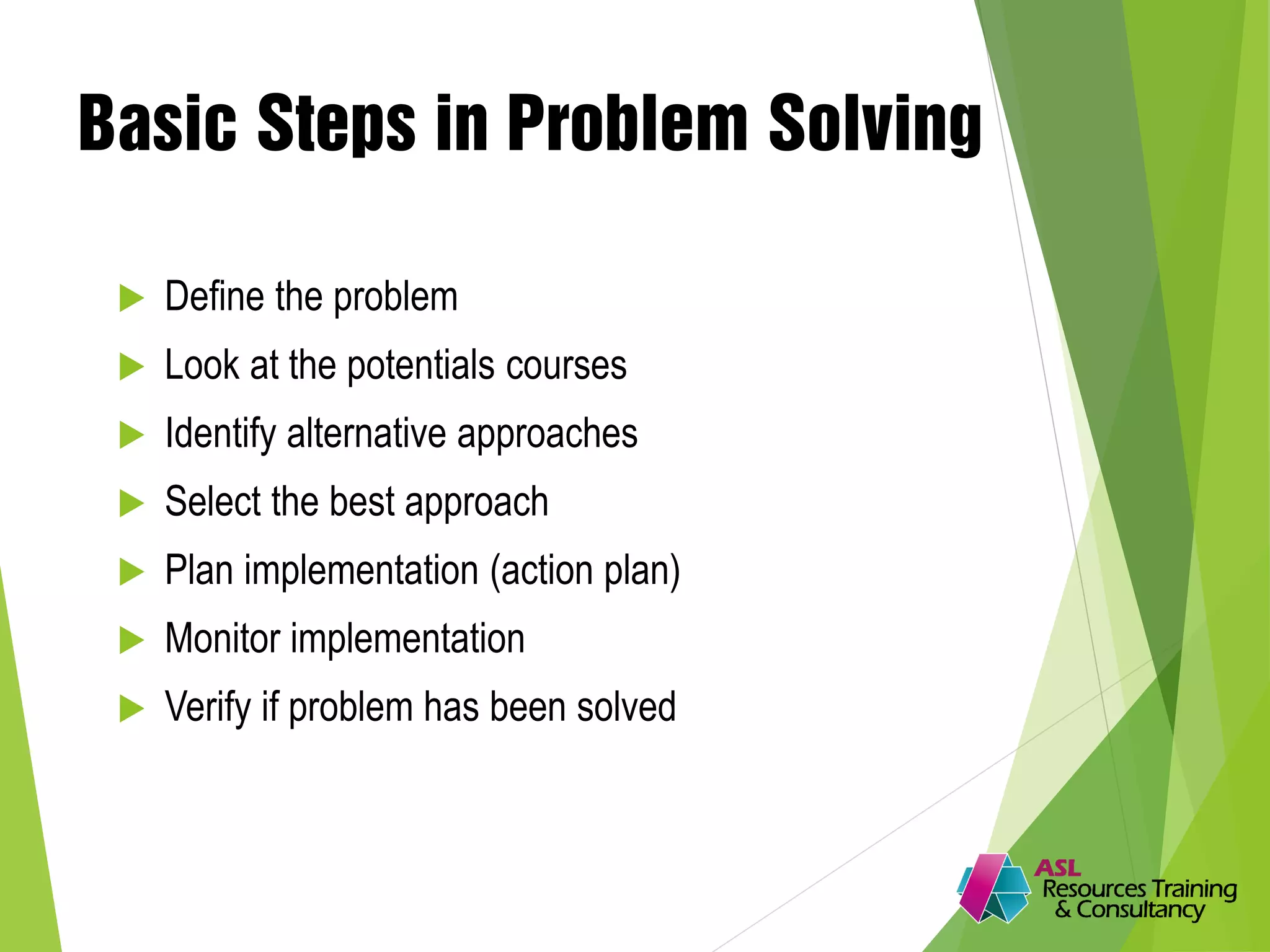 Problem Solving & Conflict Handling | PDF