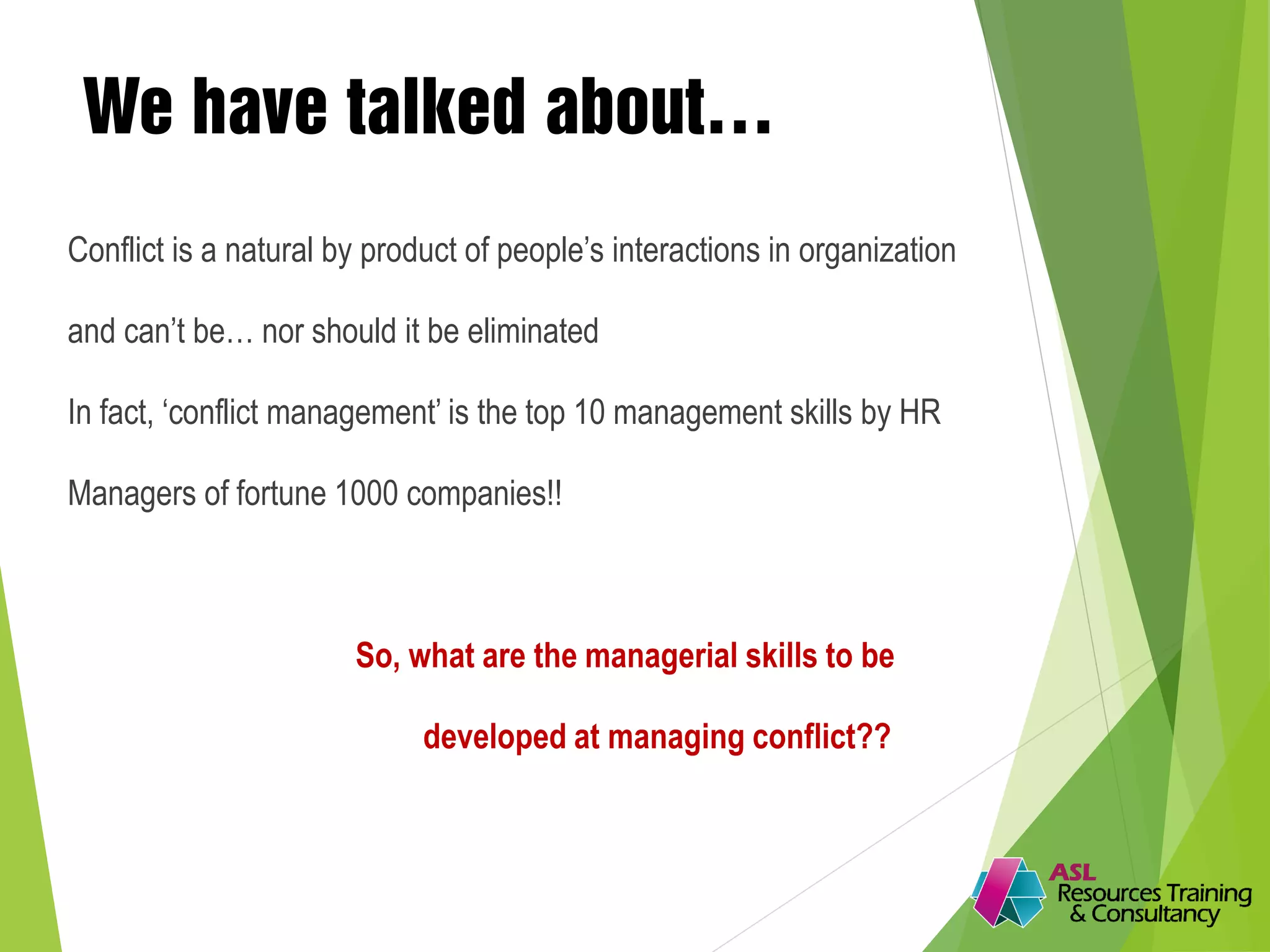 Problem Solving & Conflict Handling | PDF