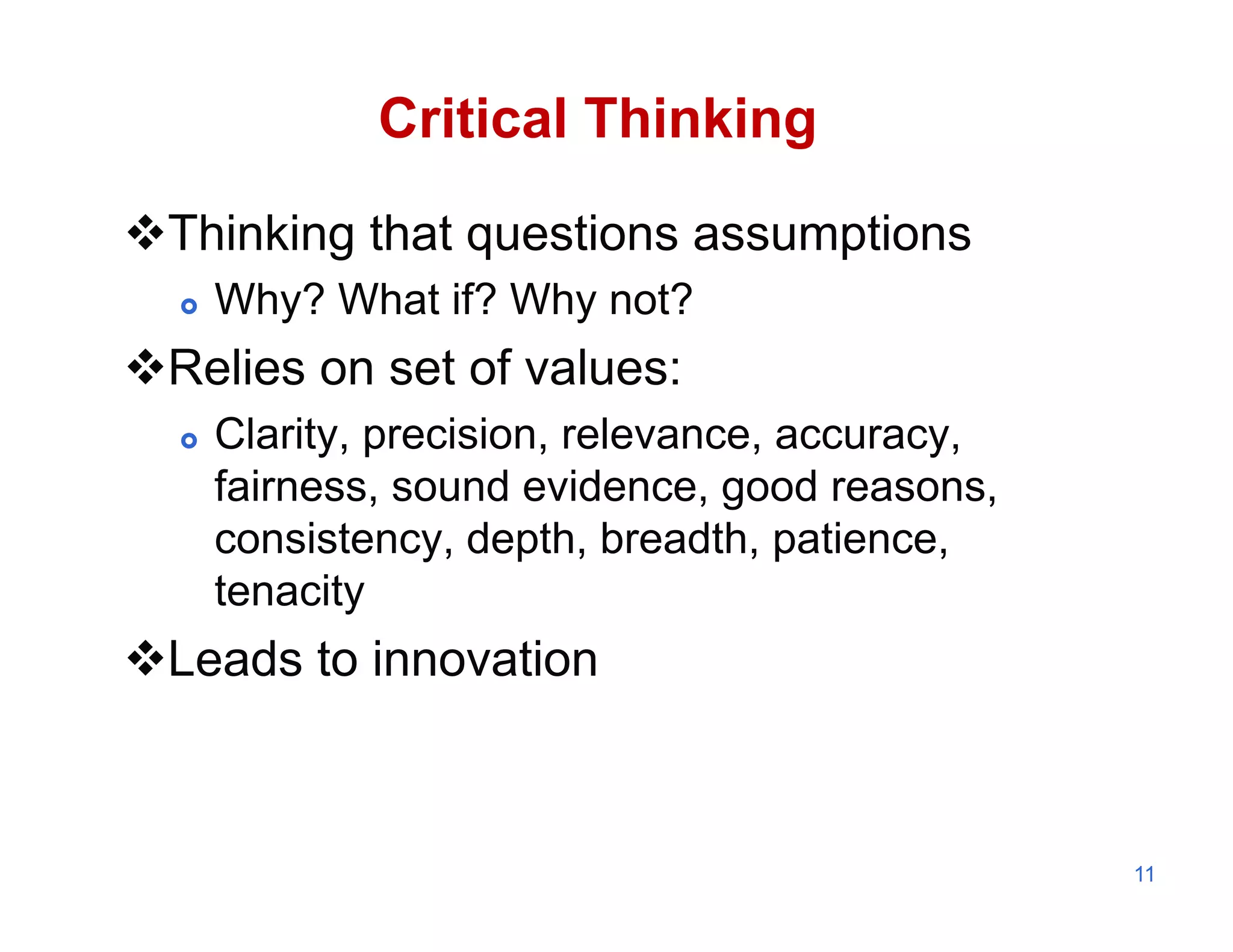 Problem Solving & Critical Thinking | PPT