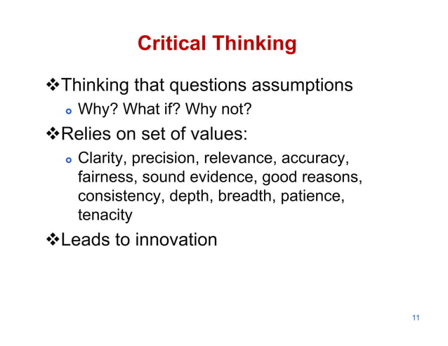 Problem Solving & Critical Thinking | PDF | Education