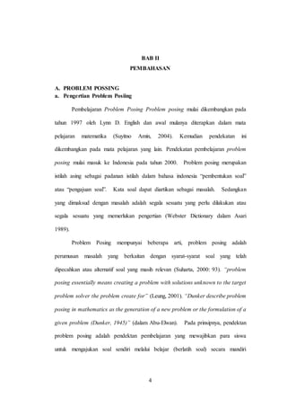 Problem solving dan problem posing | PDF