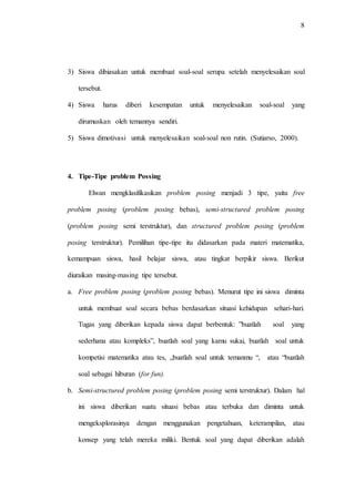 Problem solving dan problem posing | PDF