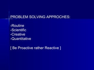 Problem solving & decision making | PPT