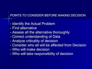 Problem solving & decision making | PPT