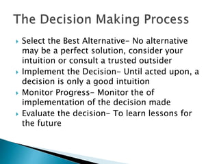 Problem solving & decision making | PPTX