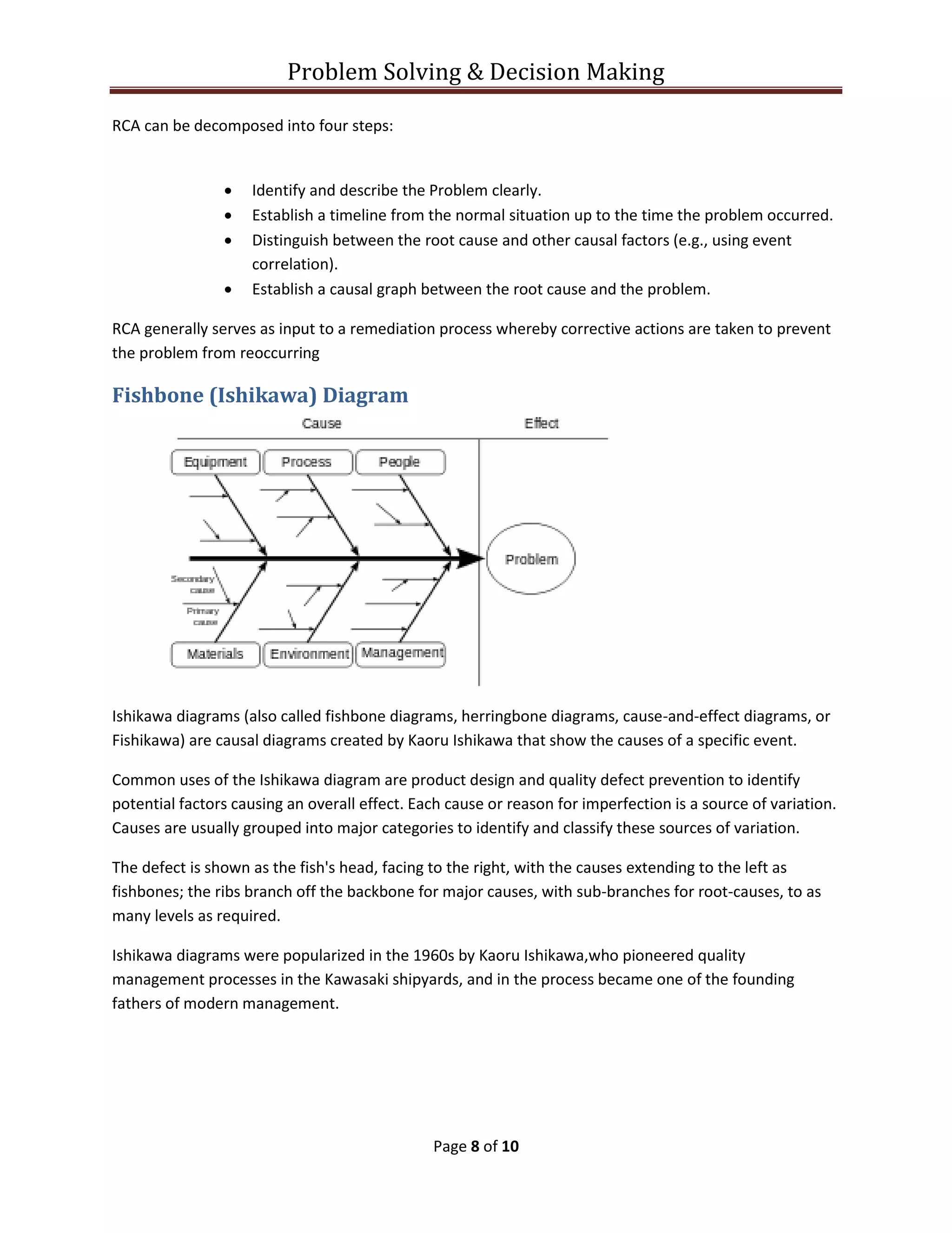 Problem solving & decision making | PDF | Travel