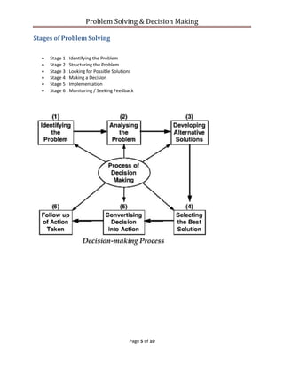 Problem solving & decision making | PDF | Travel
