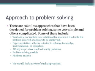 Problem solving decision making at the workplace | PPT