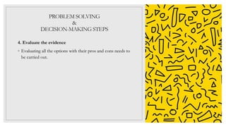 Problem Solving, Decision Making, & Conflict Resolution PowerPoint | PPTX