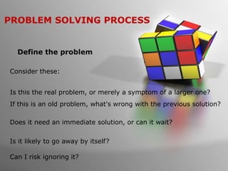 Problem solving & decision making | PPTX