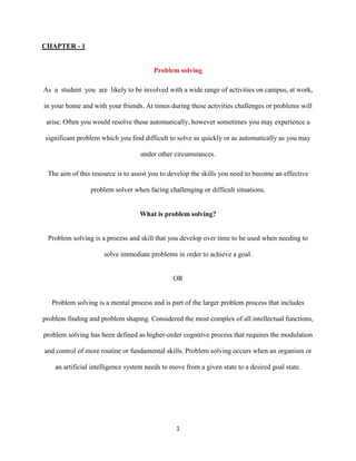 7 step Problem solving cycle project report | DOCX