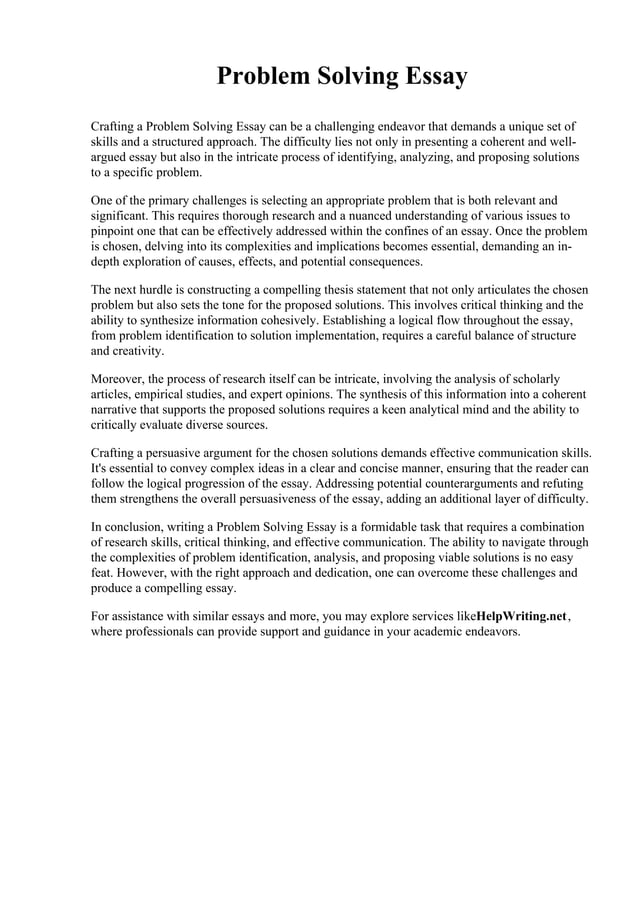 Problem Solving Essay.pdf