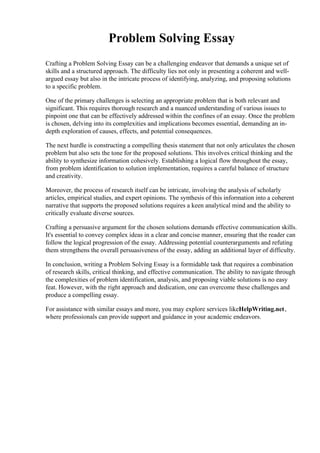 Problem Solving Essay.pdf