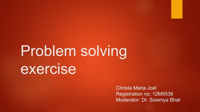 Problem Solving Exercise: Biostatistics | PPTX | Reproductive Health | Diseases and Conditions