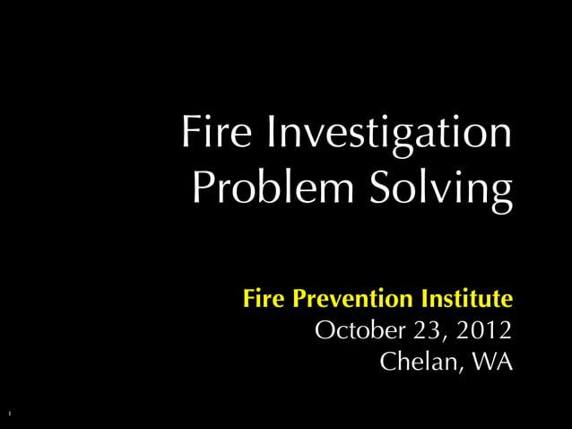 Problem solving fire investigation | KEY | Science
