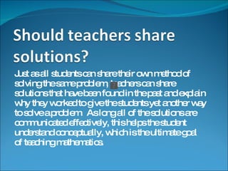 Problem Solving for Conceptual Understanding | PPT