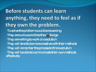 Problem Solving for Conceptual Understanding | PPT