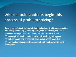 Problem Solving for Conceptual Understanding | PPT