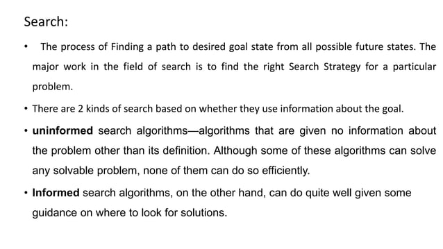 Problem solving in Artificial Intelligence.pptx | Search | Internet