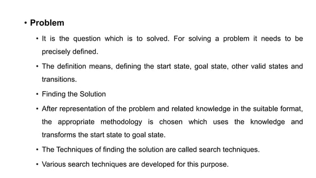 Problem solving in Artificial Intelligence.pptx | Search | Internet
