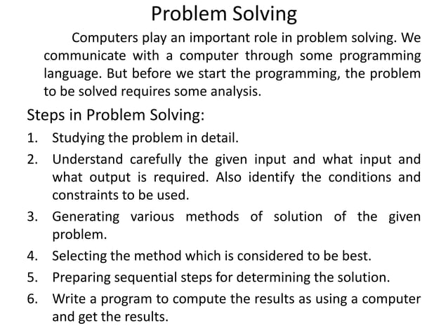 Problem solving in C.ppt