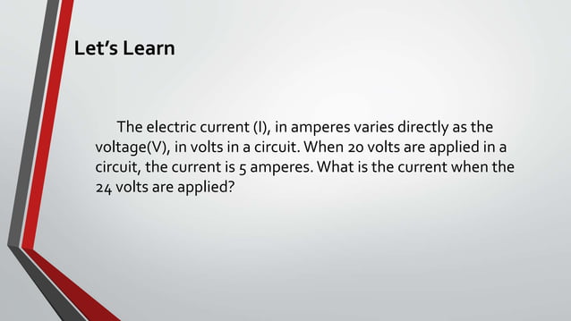 Problem Solving Involving Direct And Inverse Variation Pptx Physics Science