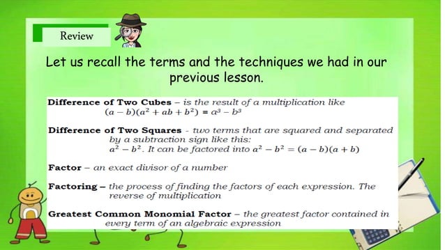 Problem Solving Involving Factoring | PPTX