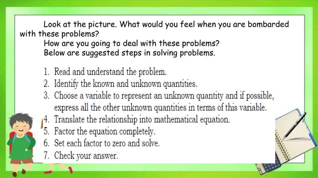 Problem Solving Involving Factoring | PPTX