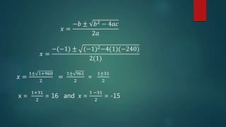 Problem solving involving polynomial function | PPTX