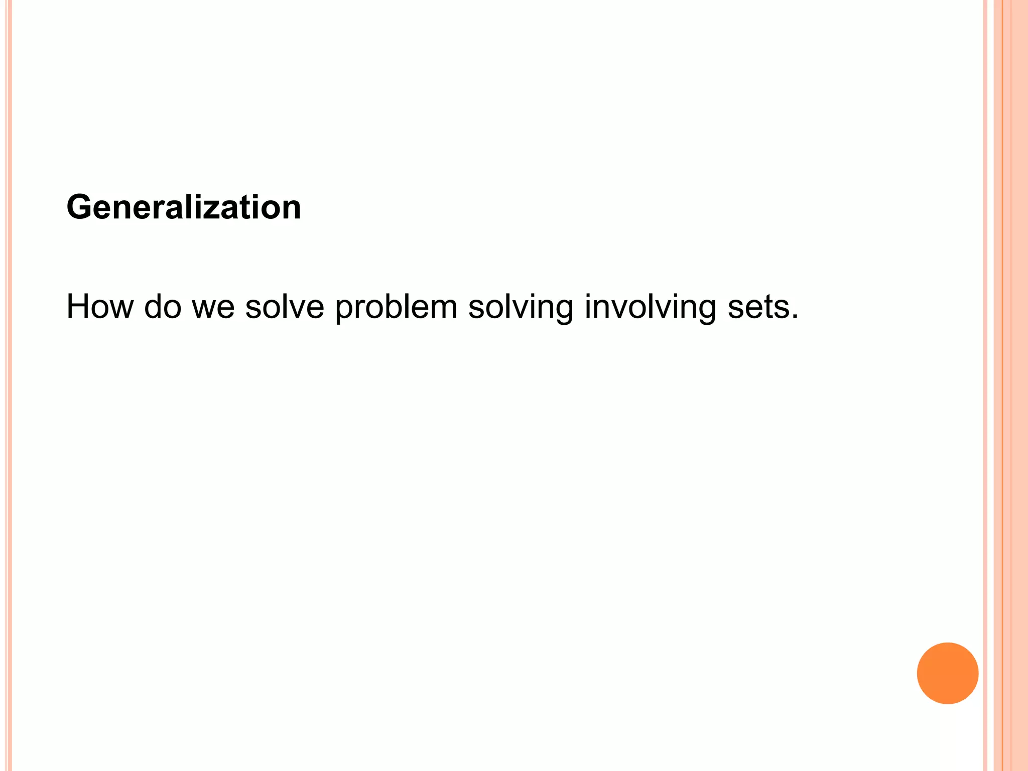 Problem solving involving sets | PPT