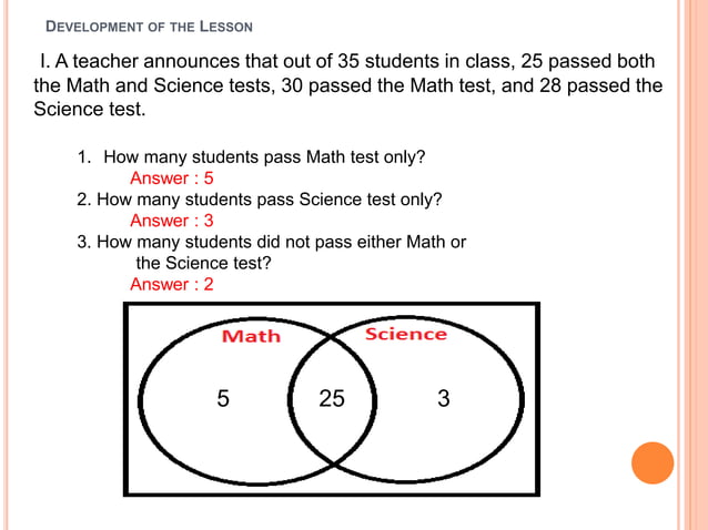 Problem solving involving sets | PPTX