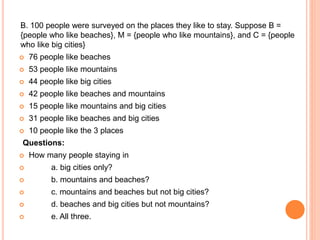 Problem solving involving sets | PPTX