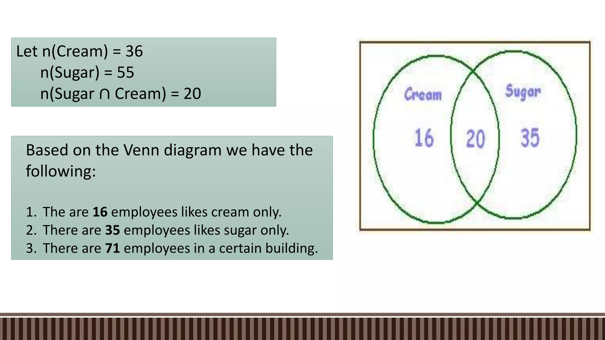 Problem solving involving sets | PPT