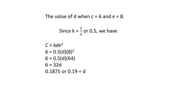 Problem solving involving variation | PPTX | Physics | Science